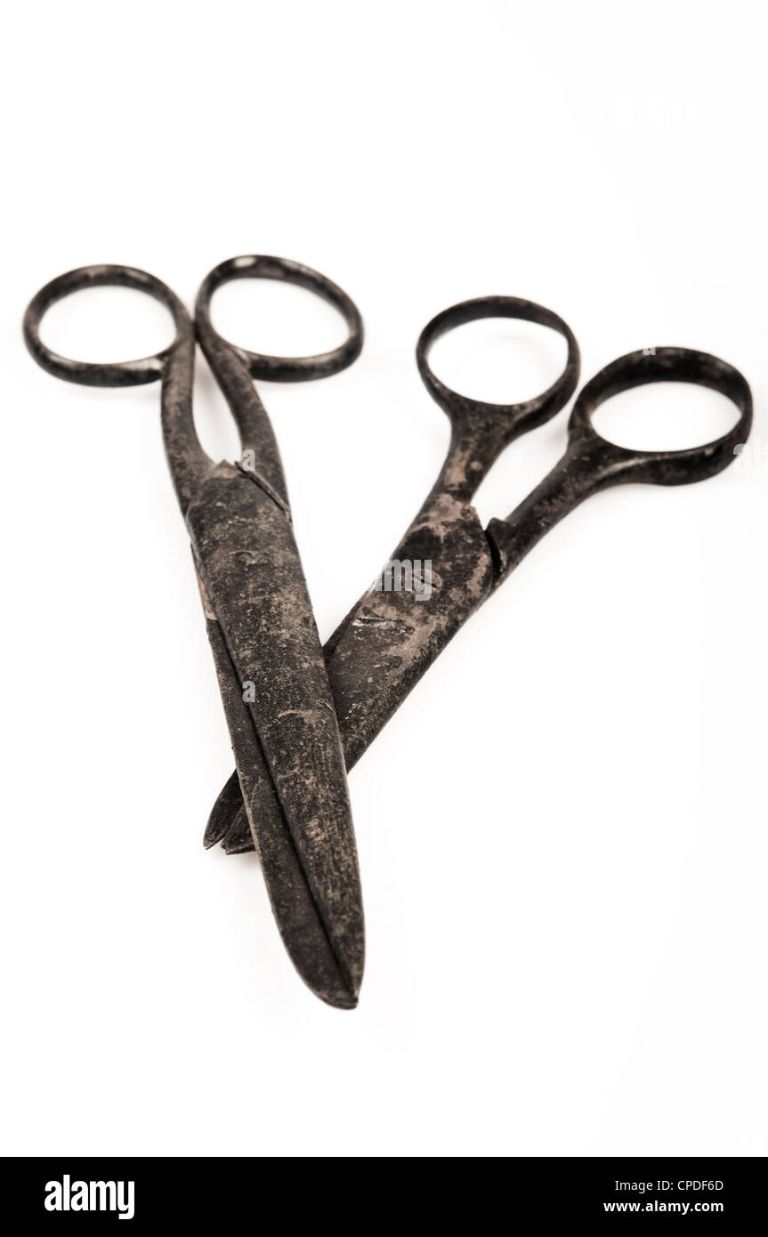 pair of old scissors Stock Photo - Alamy