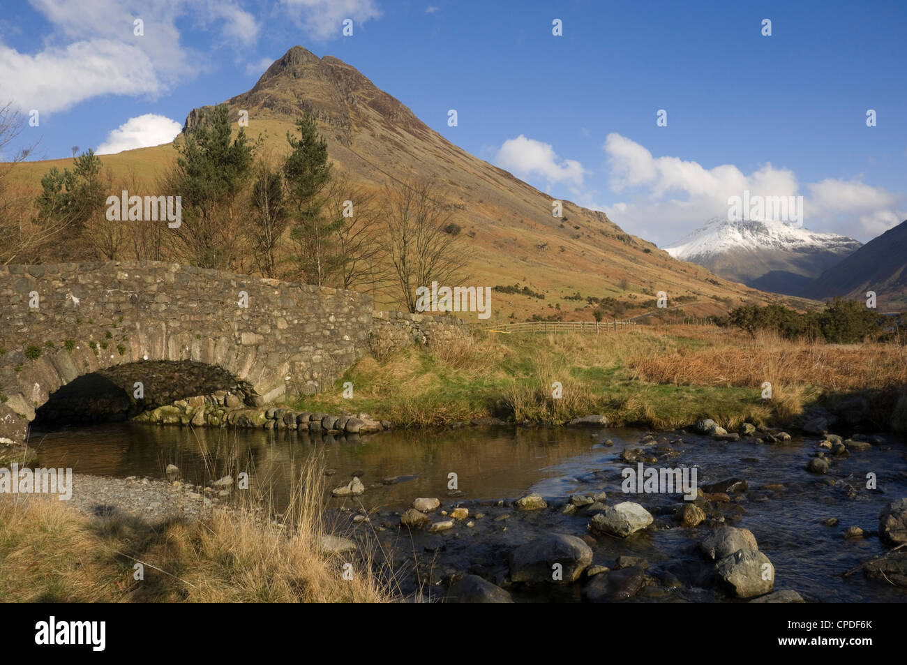Yewbarrow 2058 ft, from Over Beck Bridge, Wasdale, Lake District ...