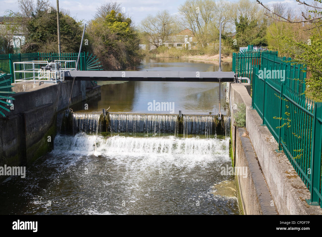 Flood control barrier River Gipping, Ipswich, Suffolk, England Stock ...