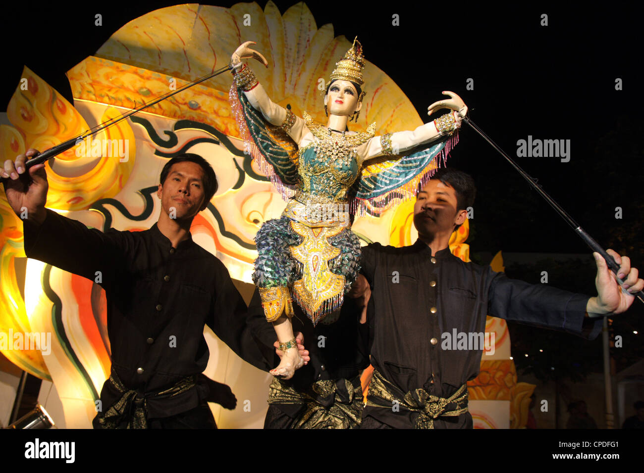 Thai traditional puppet performing on stage Stock Photo - Alamy