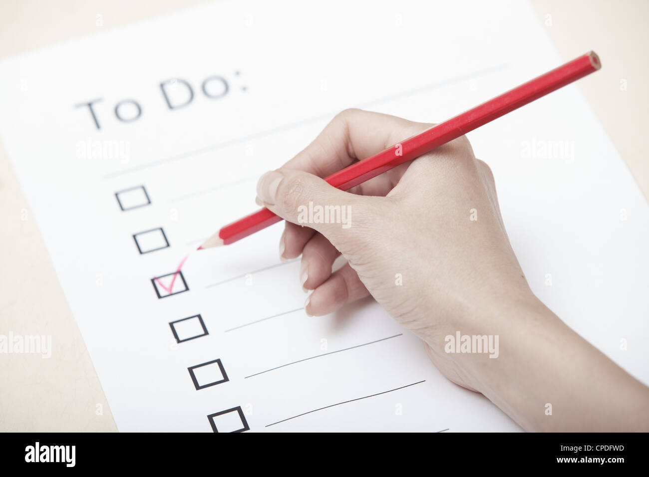 Daily task list hi-res stock photography and images - Alamy