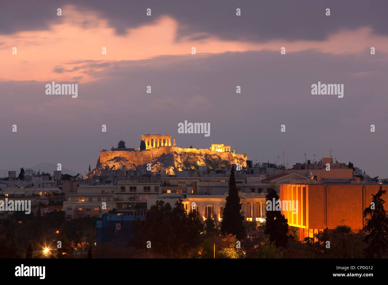 Sunset over the Acropolis, UNESCO World Heritage Site, Athens, Greece, Europe Stock Photo - Alamy