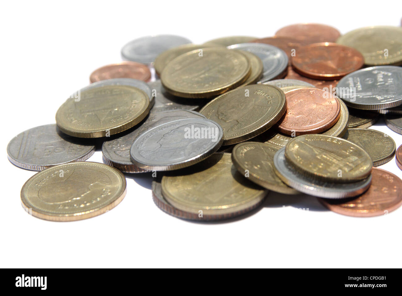 Thai Baht coins Stock Photo - Alamy