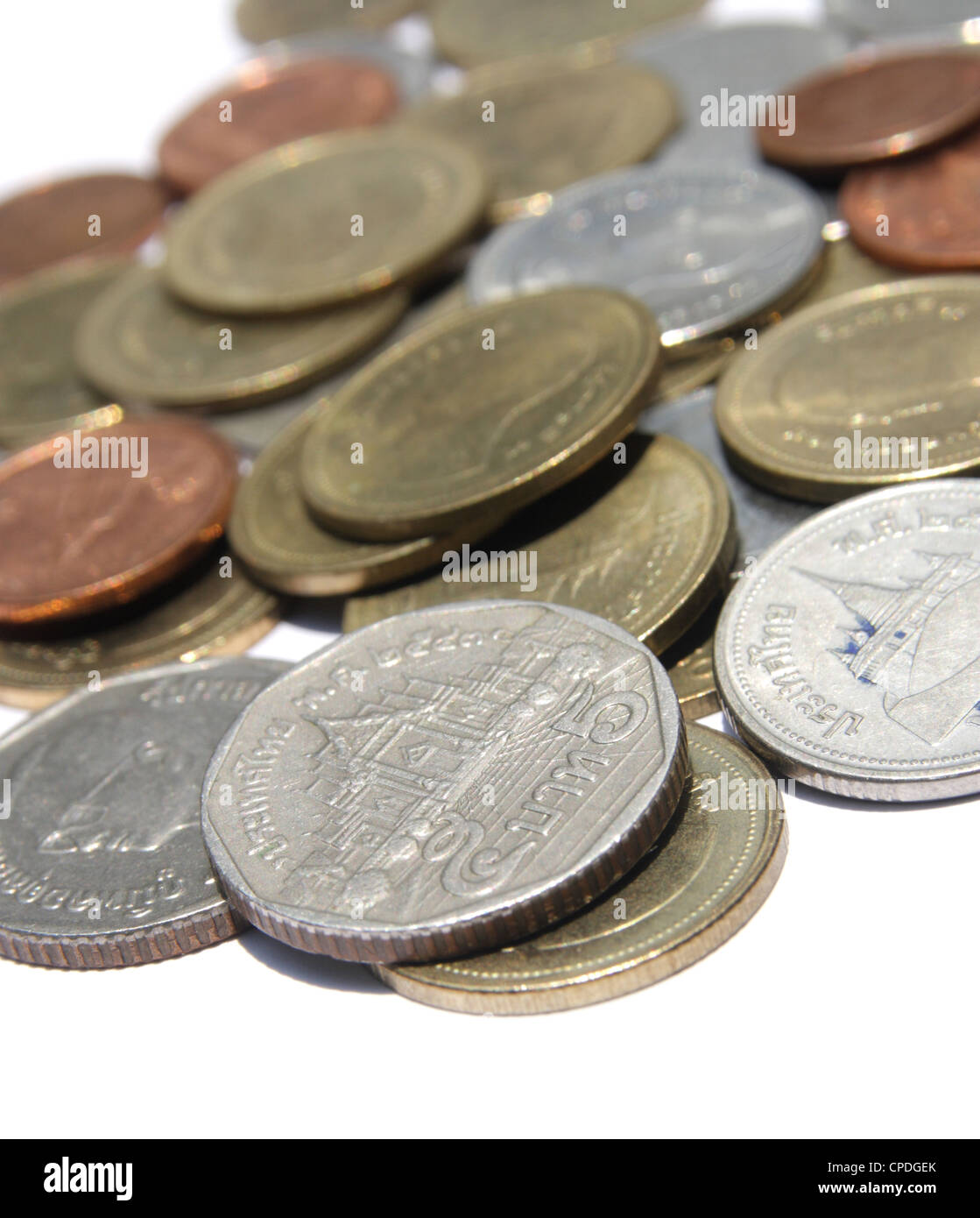 Thai Baht coins Stock Photo - Alamy