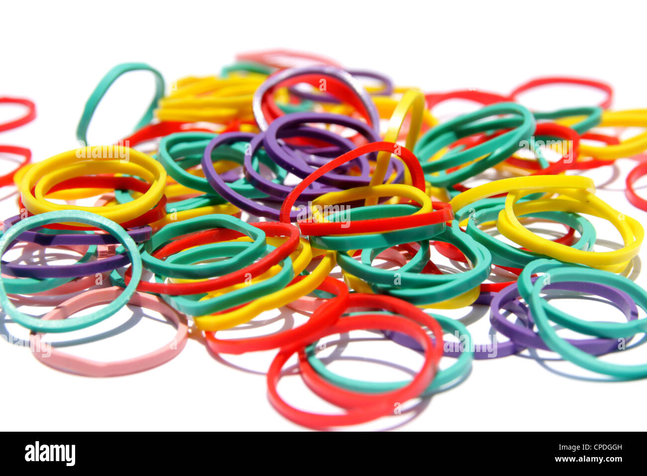 Colorful rubber bands Stock Photo - Alamy