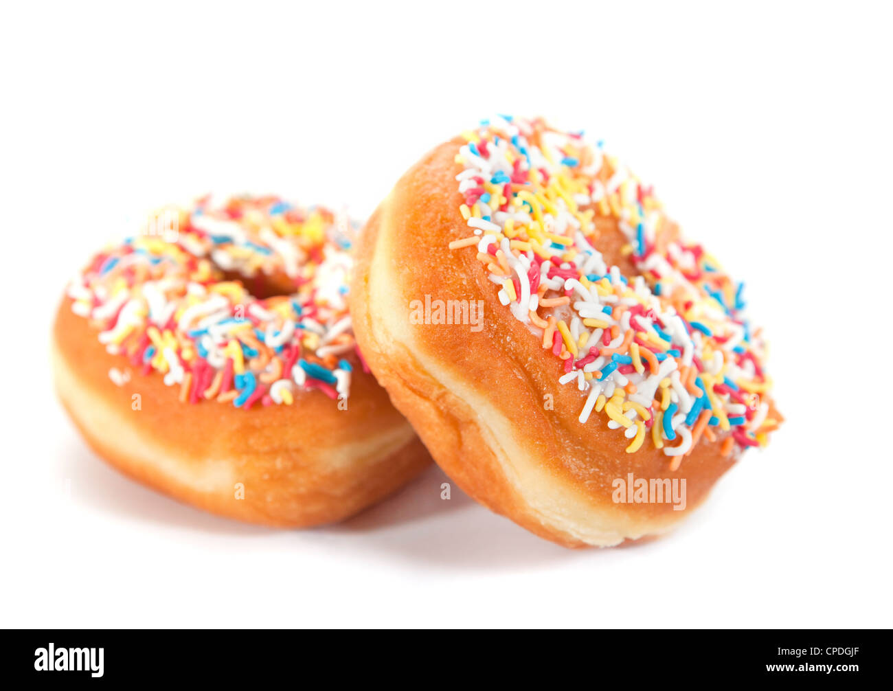 Donuts on the white background Stock Photo - Alamy