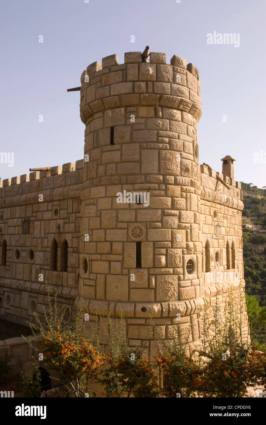 Moussa Castle near Deir al-Qamar, Chouf Mountains, Lebanon Stock Photo ...
