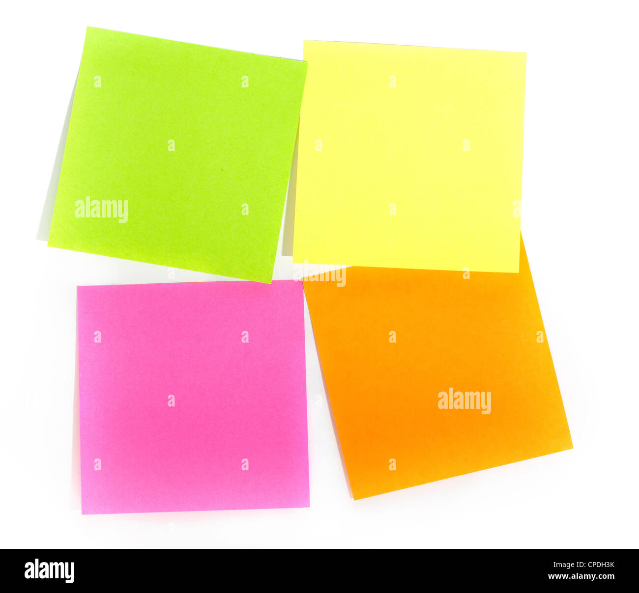 Post it for reminder note on the white background Stock Photo - Alamy