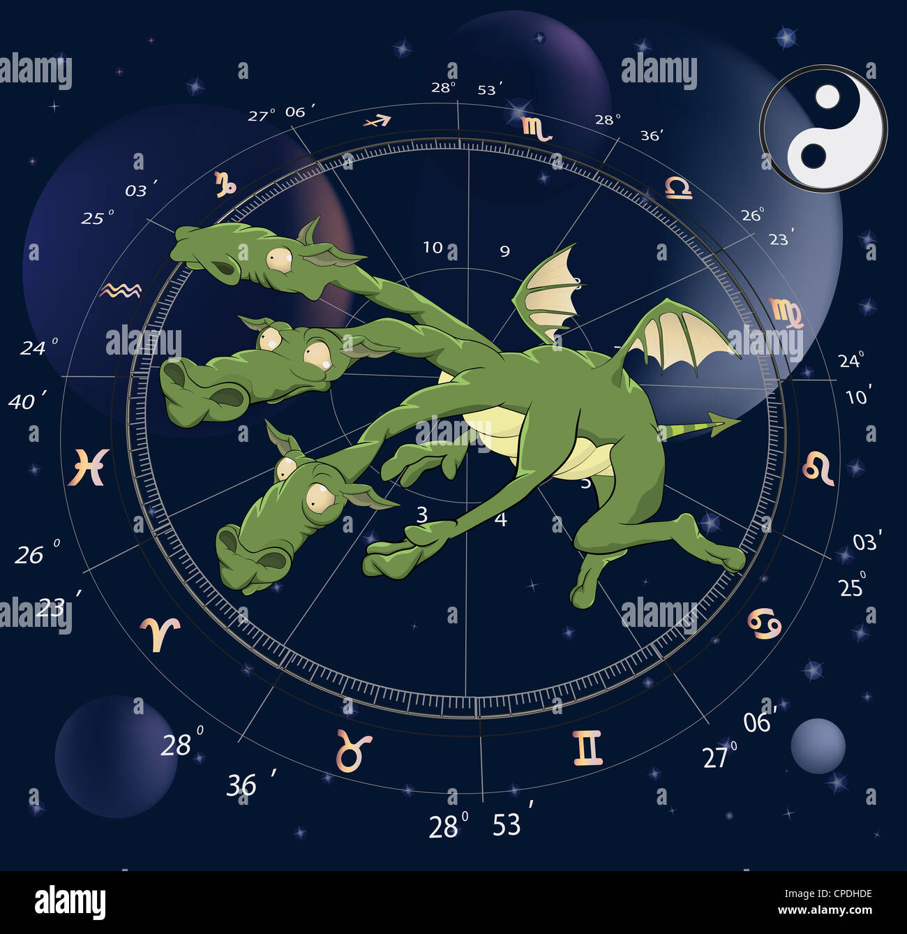 Zodiac signs dragon Stock Photo - Alamy