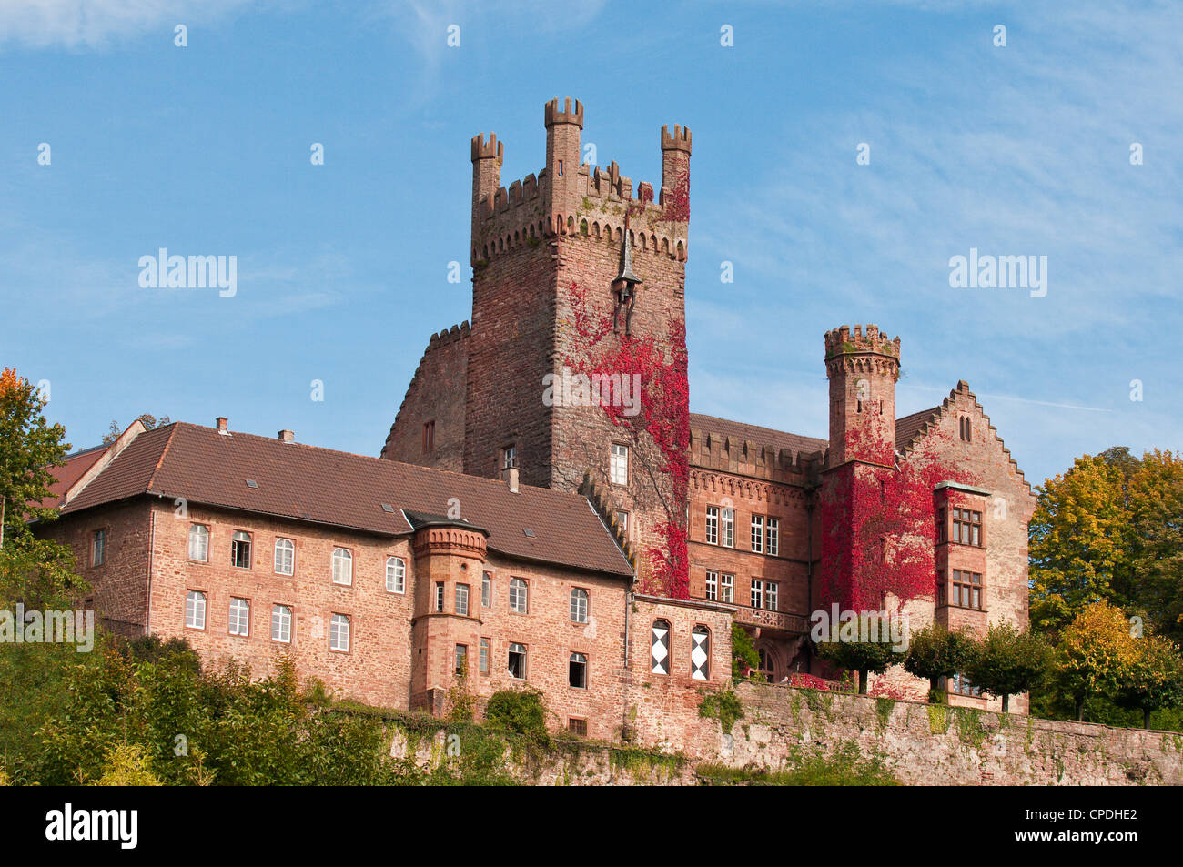 The Mittelburg (Middle Castle) in Neckarsteinach, Hesse, Germany ...