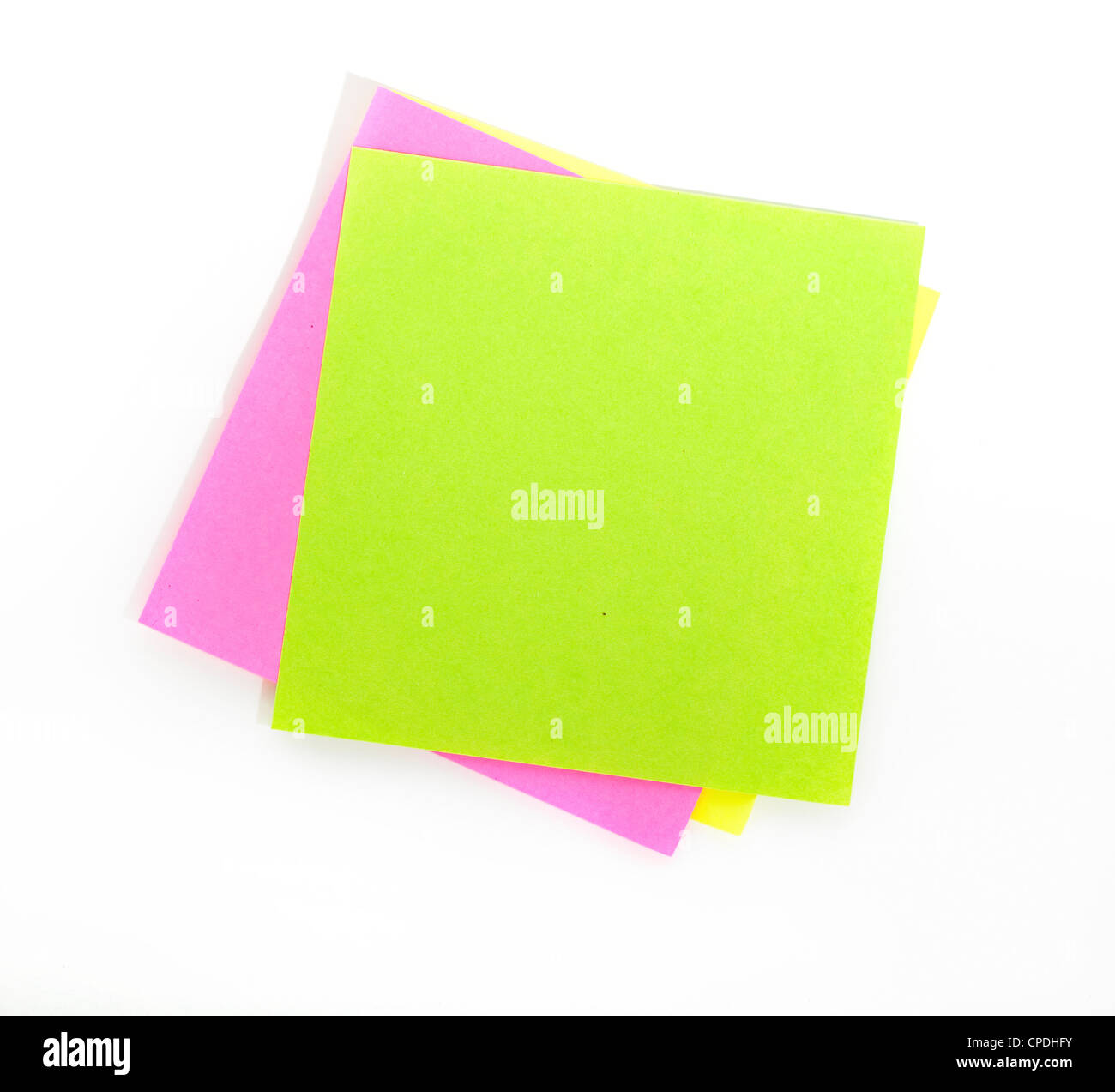 Post it for reminder note on the white background Stock Photo - Alamy