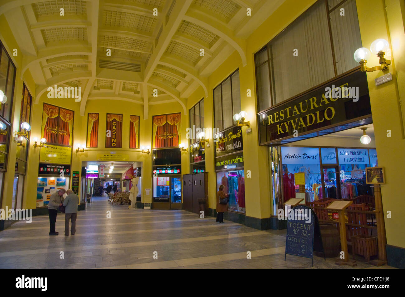 Novak Arcade passages (1928) by Osvald Polivka new town Prague Czech ...