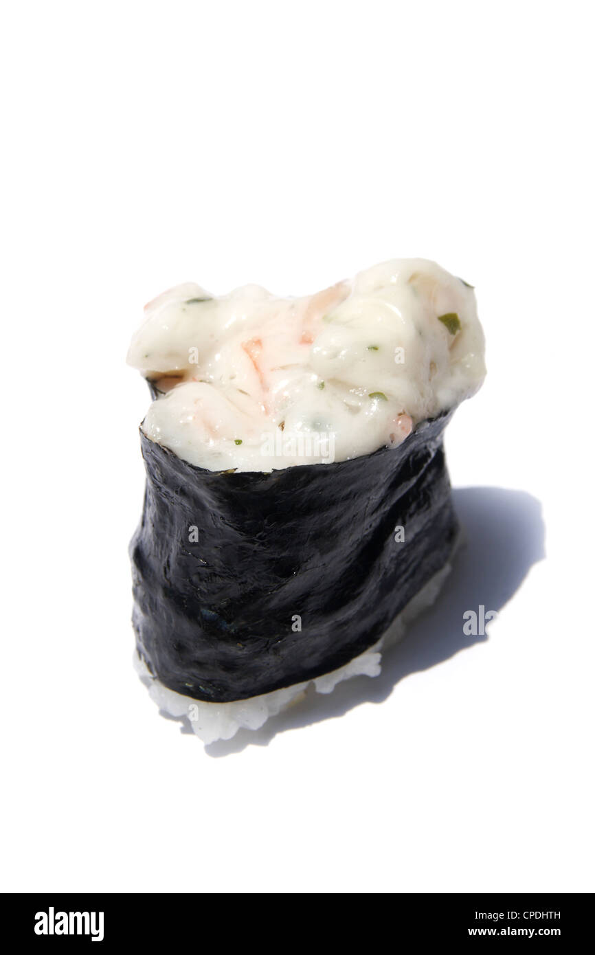 Mayonnaise shellfish sushi Stock Photo - Alamy