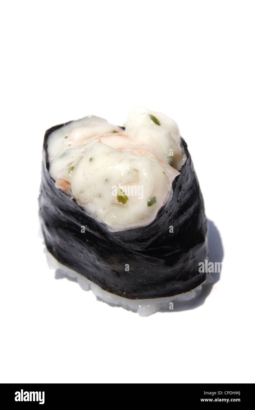 Mayonnaise shellfish sushi Stock Photo - Alamy