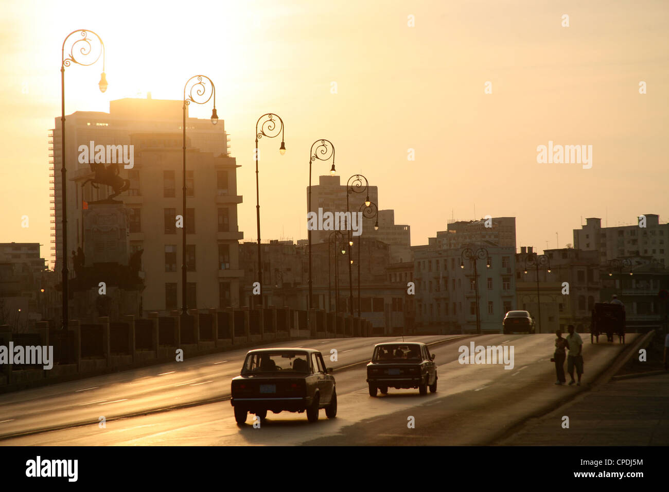 Old Russian cars, Havana, Cuba, West Indies, Central America Stock ...