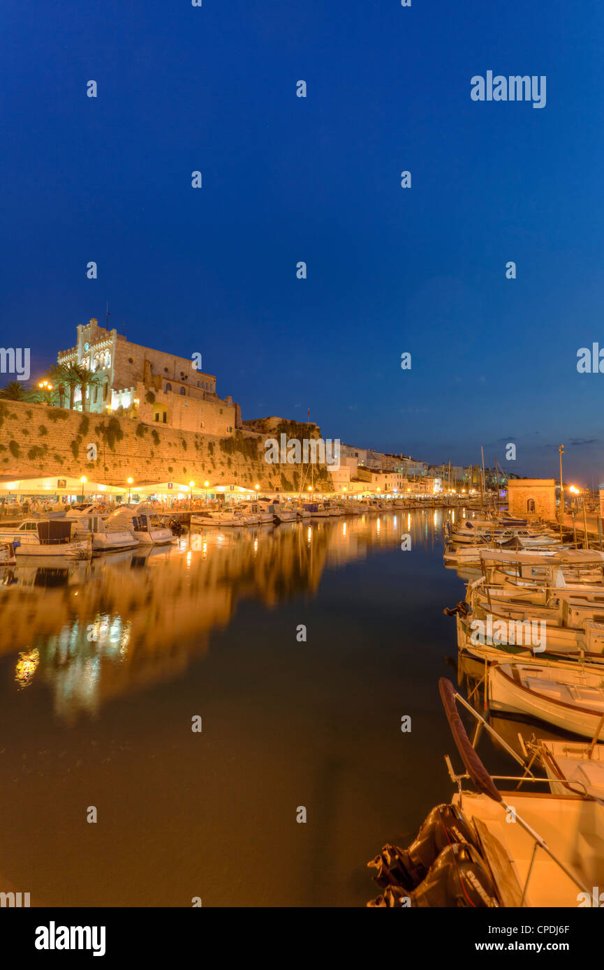 Spain, Balearic Islands, Menorca, Ciutadella, Historic Old Harbour and ...