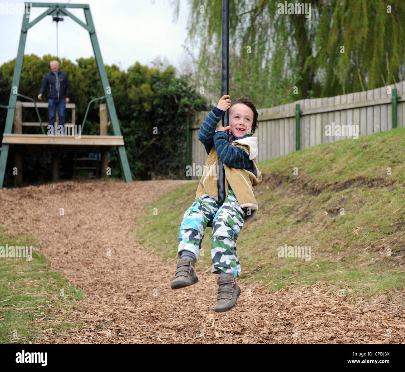 Zip wire newby hall hi-res stock photography and images - Alamy