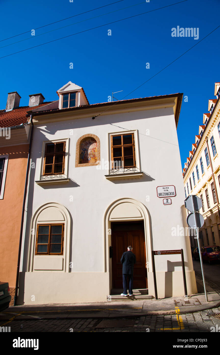 Houses off Markov trg square Gradec the old town Zagreb Croatia Europe ...