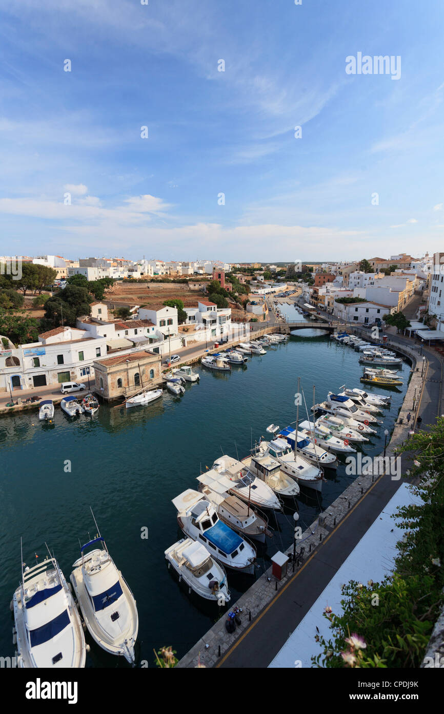 Spain, Balearic Islands, Menorca, Ciutadella, Historic Old Harbour and ...