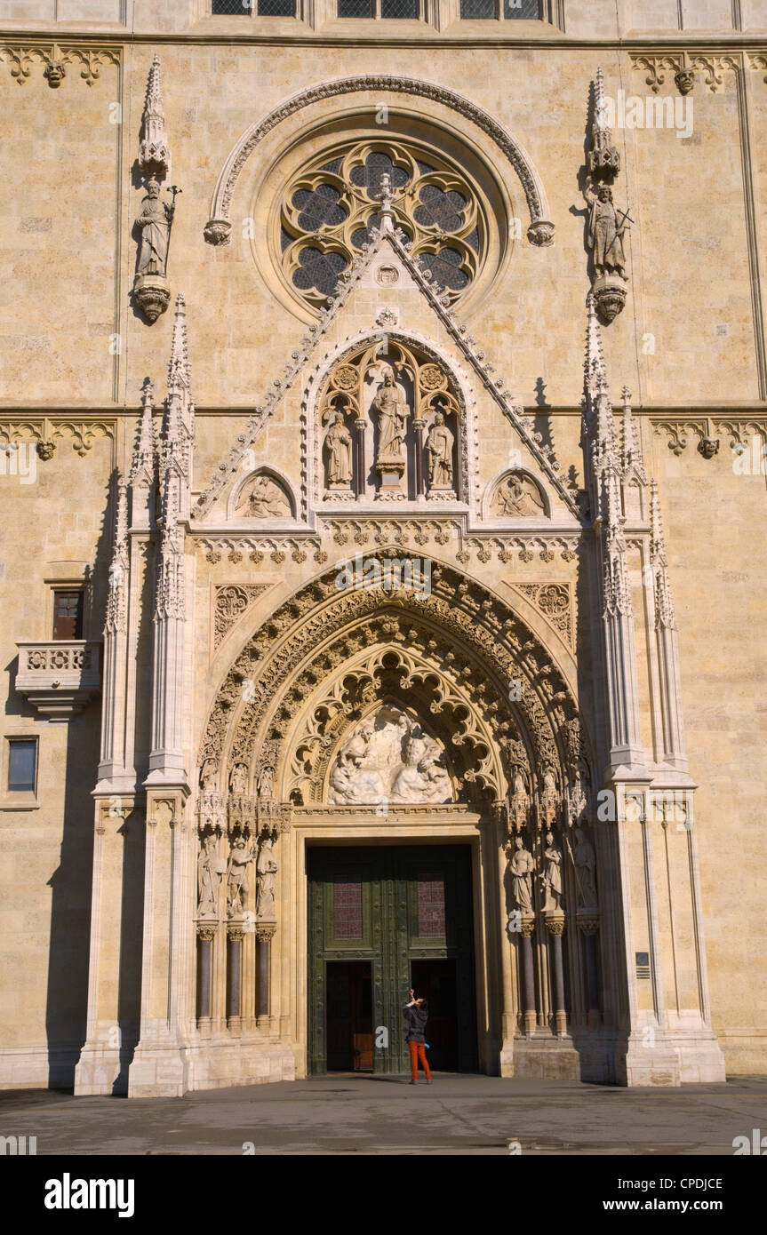 Cathedral exterior Kaptol quarter Zagreb Croatia Europe Stock Photo - Alamy
