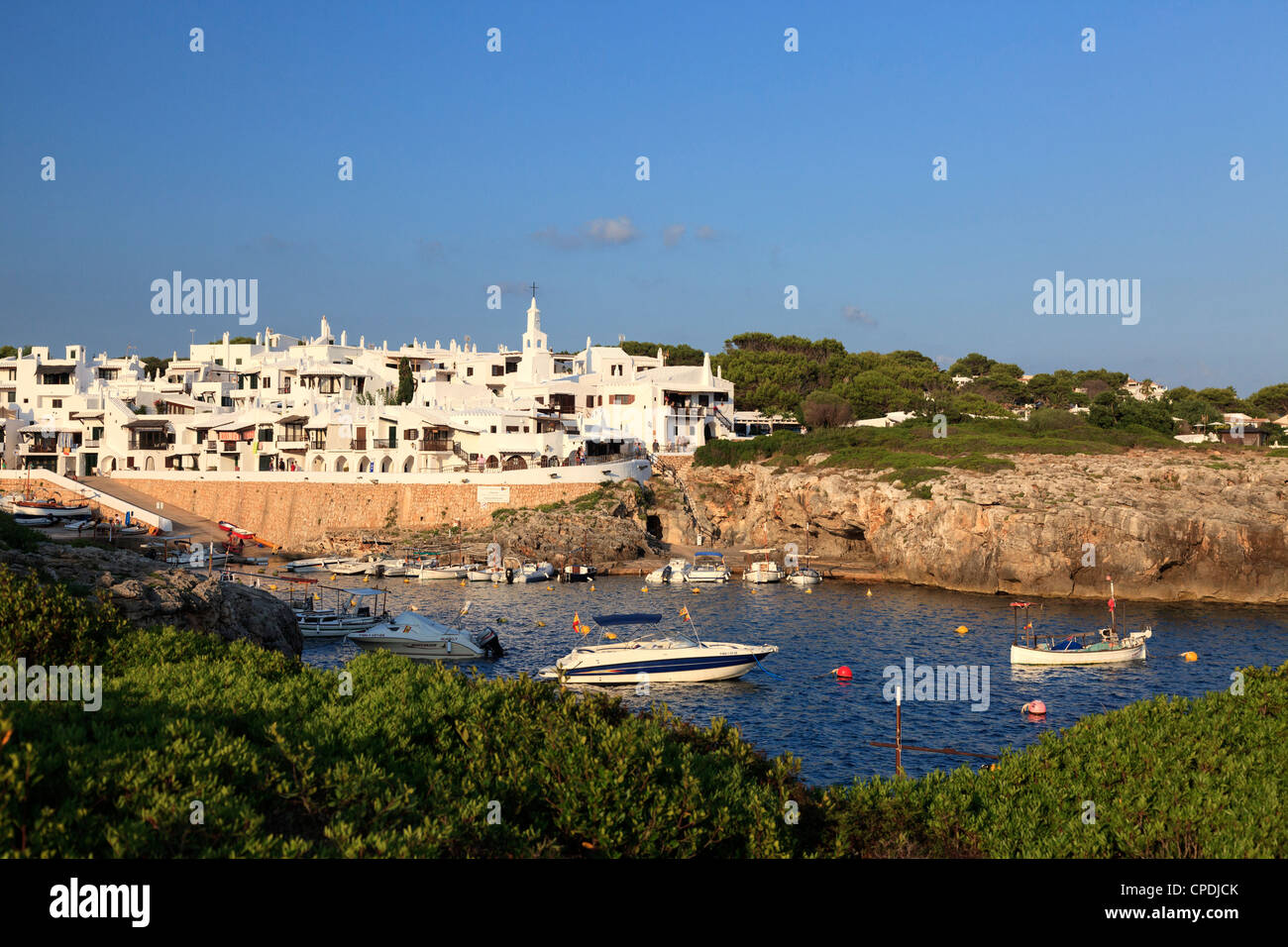 Spain, Balearic Islands, Menorca, Fishing Village of Binibequer Vell ...