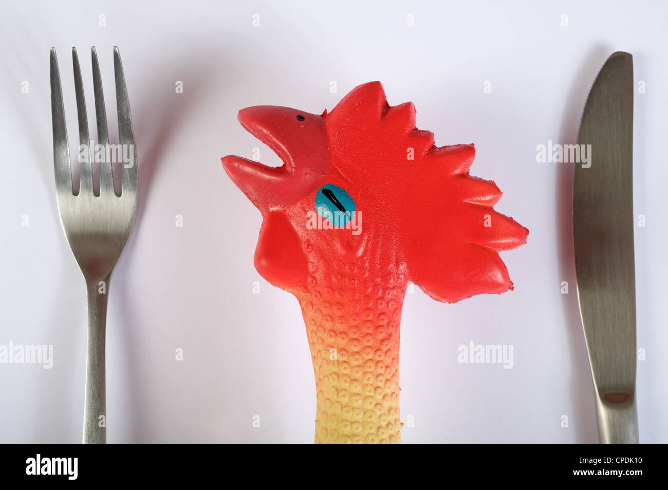 Plastic chicken dinner Stock Photo - Alamy