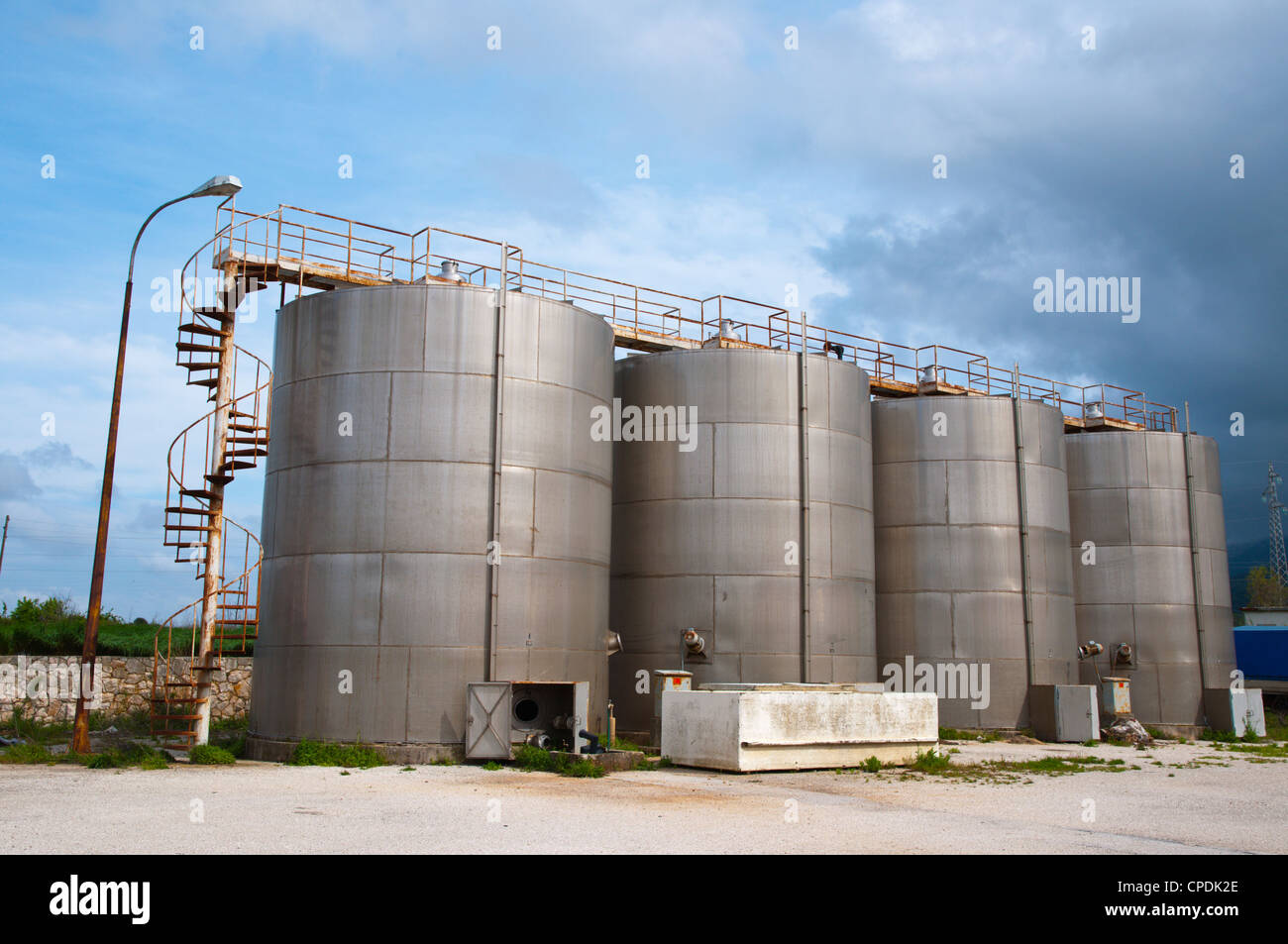 Large wine storage vats Hrvatske Vinarije the Croatian Winery in Stari ...