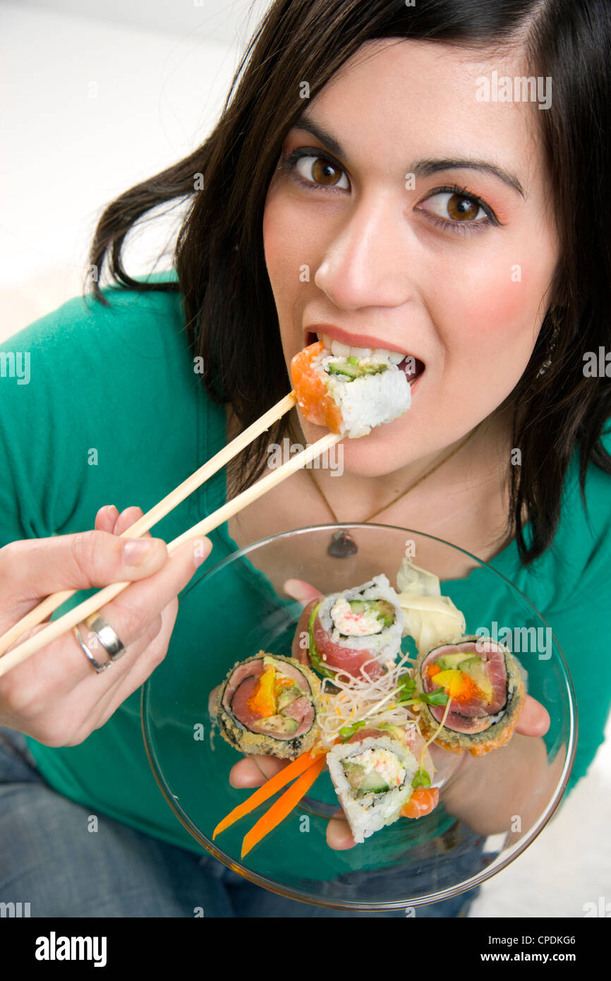 Happy old woman eat bite hi-res stock photography and images - Alamy