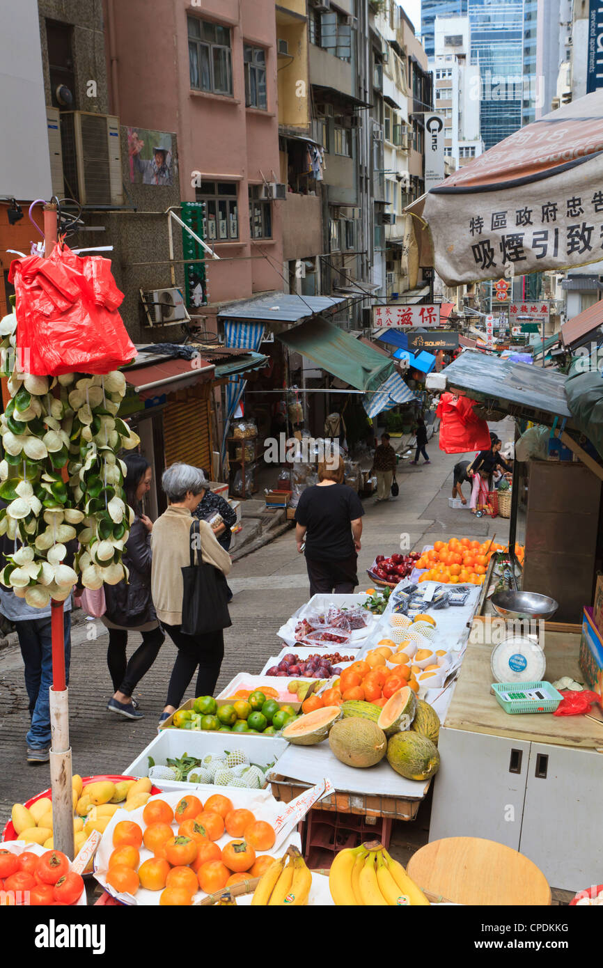 Street in Mid Levels, Hong Kong Island, Hong Kong, China, Asia Stock ...