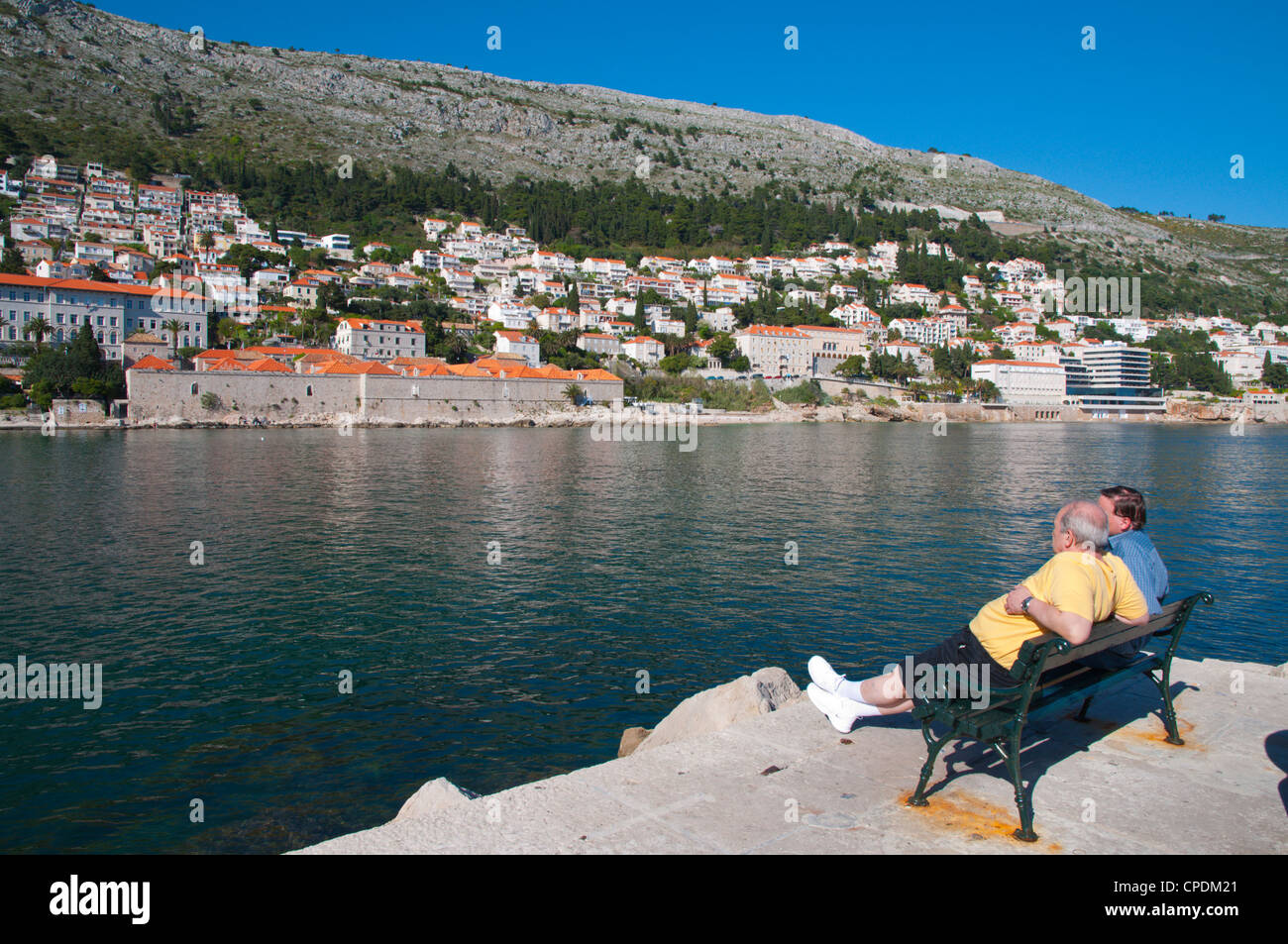 View from the Old Port area towards Ploce district central Dubrovnik ...