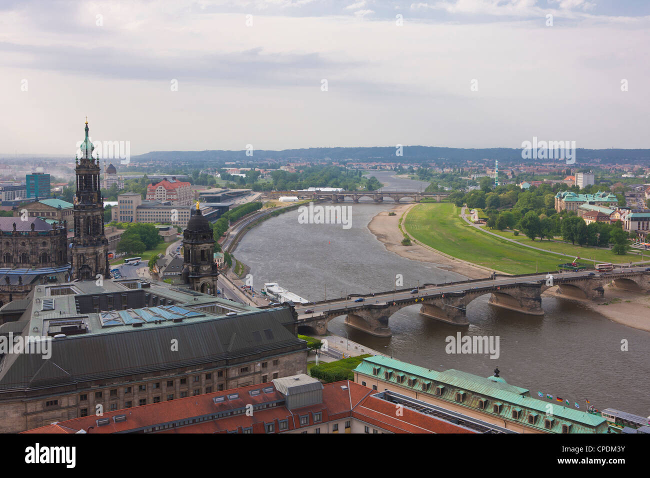 View of bridge over elbe river hi-res stock photography and images - Alamy