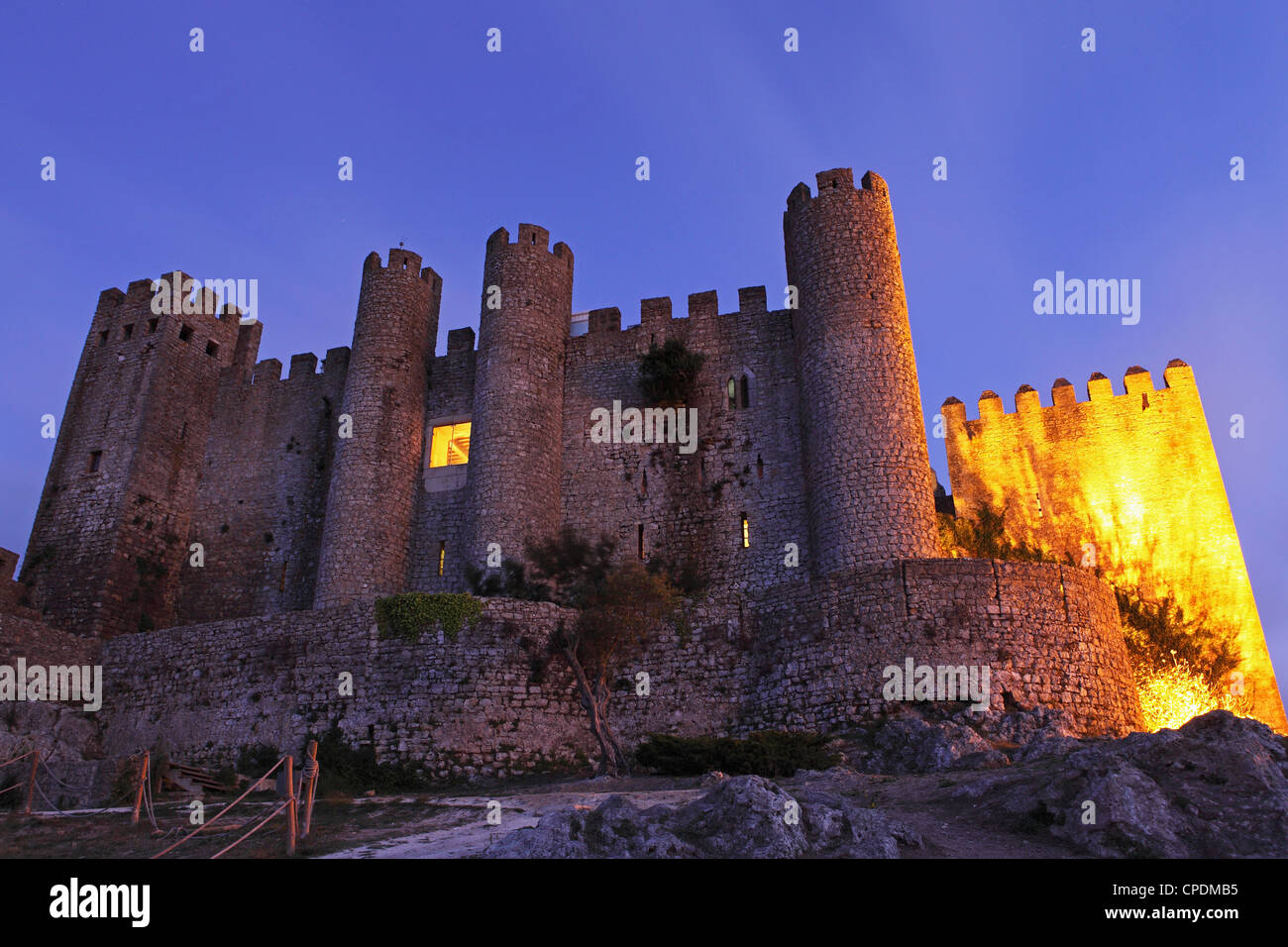 Obidos castle, today used as a luxury Pousada hotel, partially ...