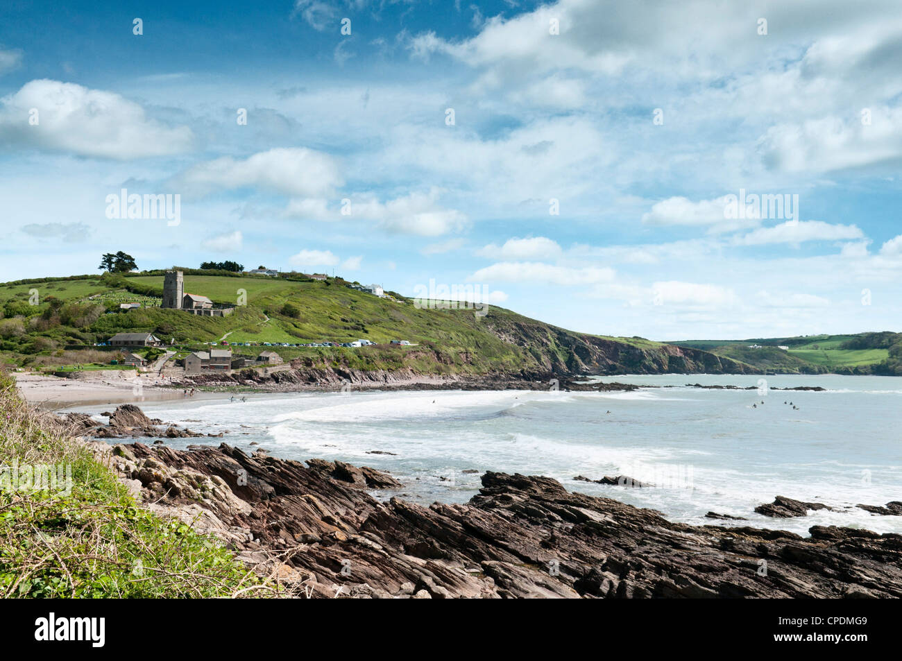 View of the beach at Wembury, South Devon UK Stock Photo - Alamy
