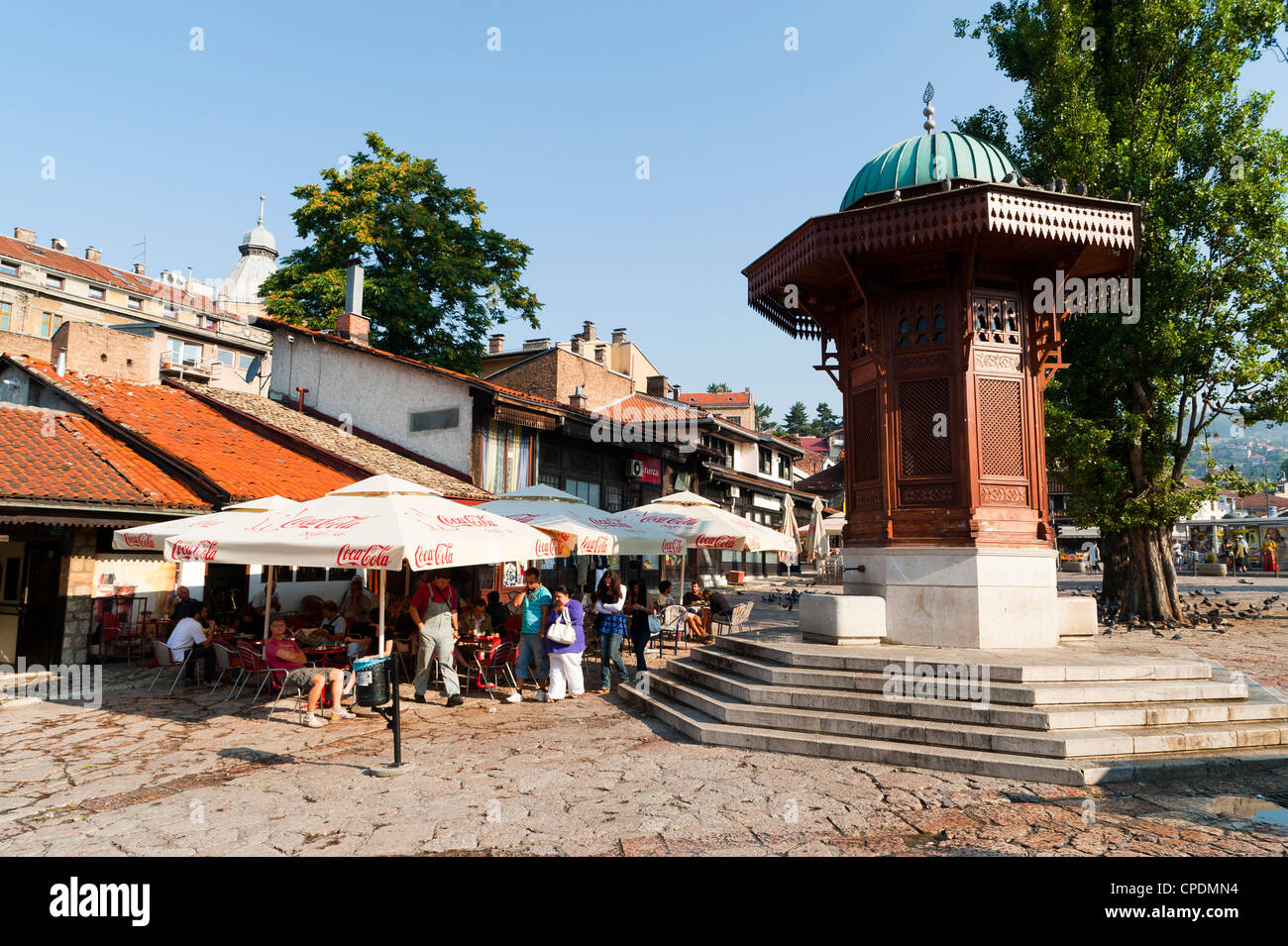 Sebilj fountain in Pigeon Square, Sarajevo, Bosnia and Herzegovina ...