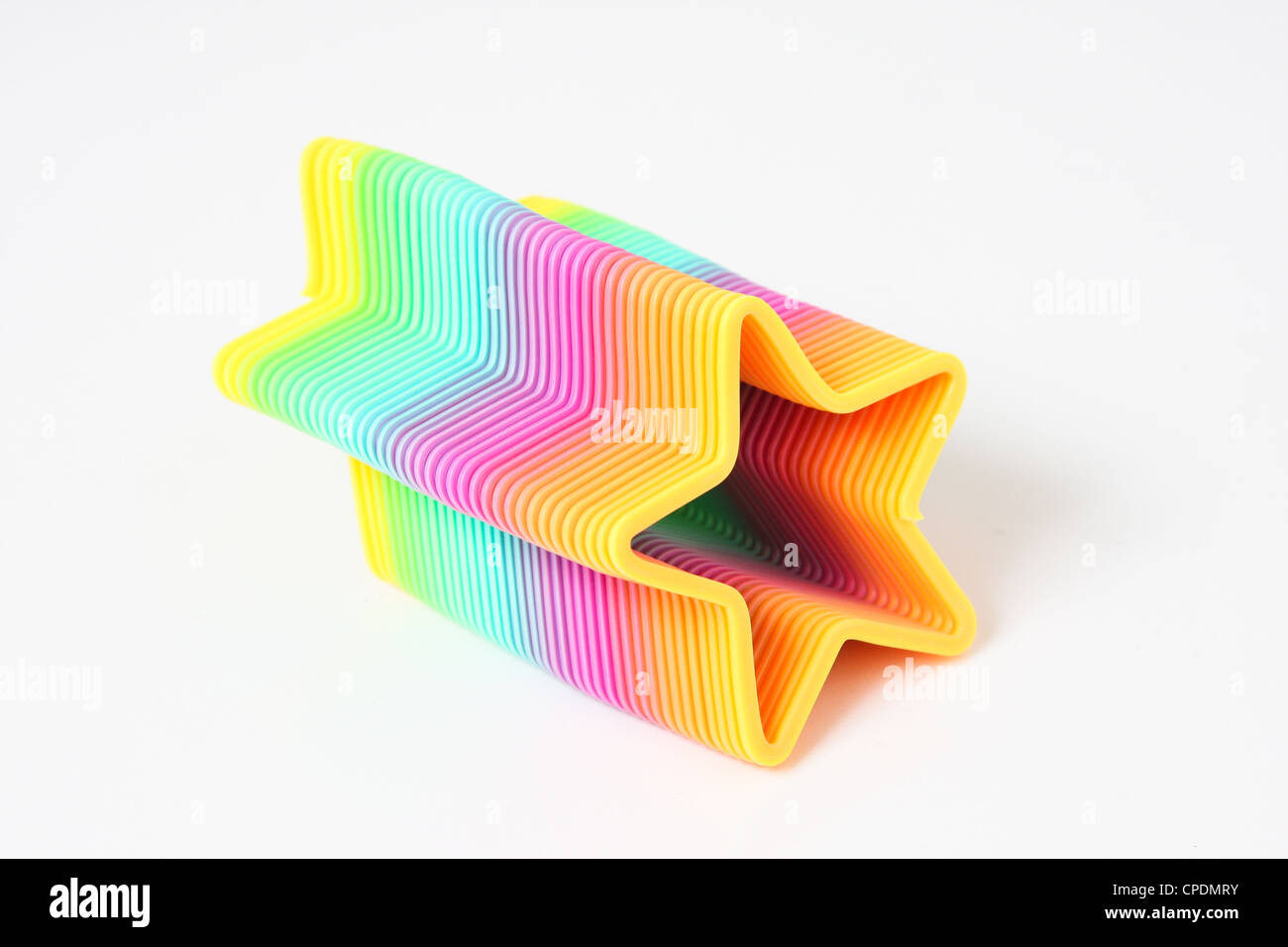 star shape colorful spring toy spiral bounce Stock Photo - Alamy