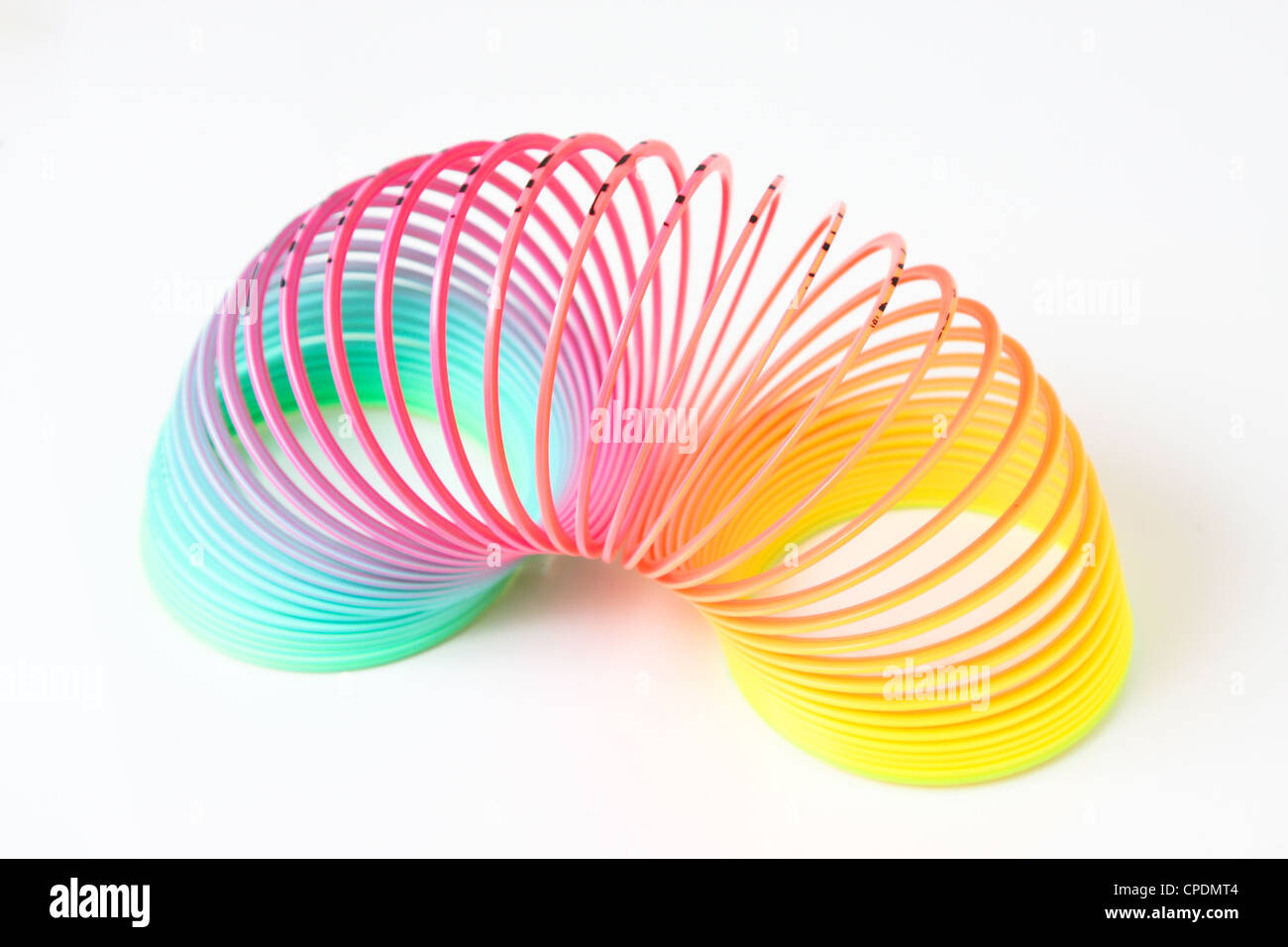 colorful colourful spring toy spiral curve Stock Photo - Alamy