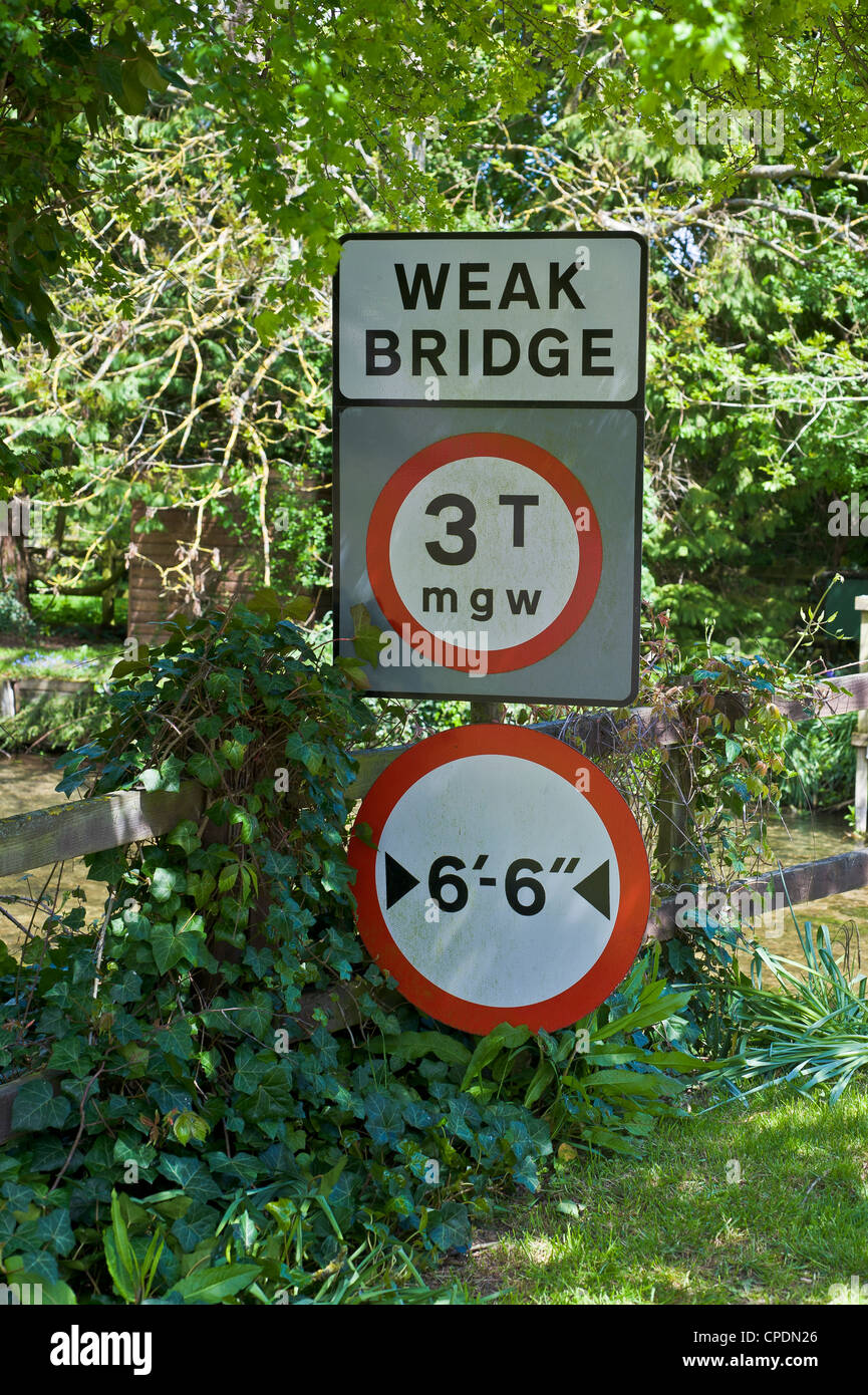 Weak bridge road sign hi-res stock photography and images - Alamy