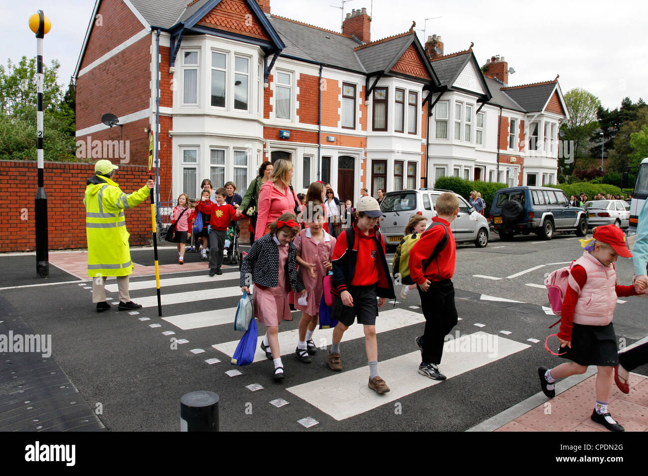 walking bus on the way to school Stock Photo - Alamy