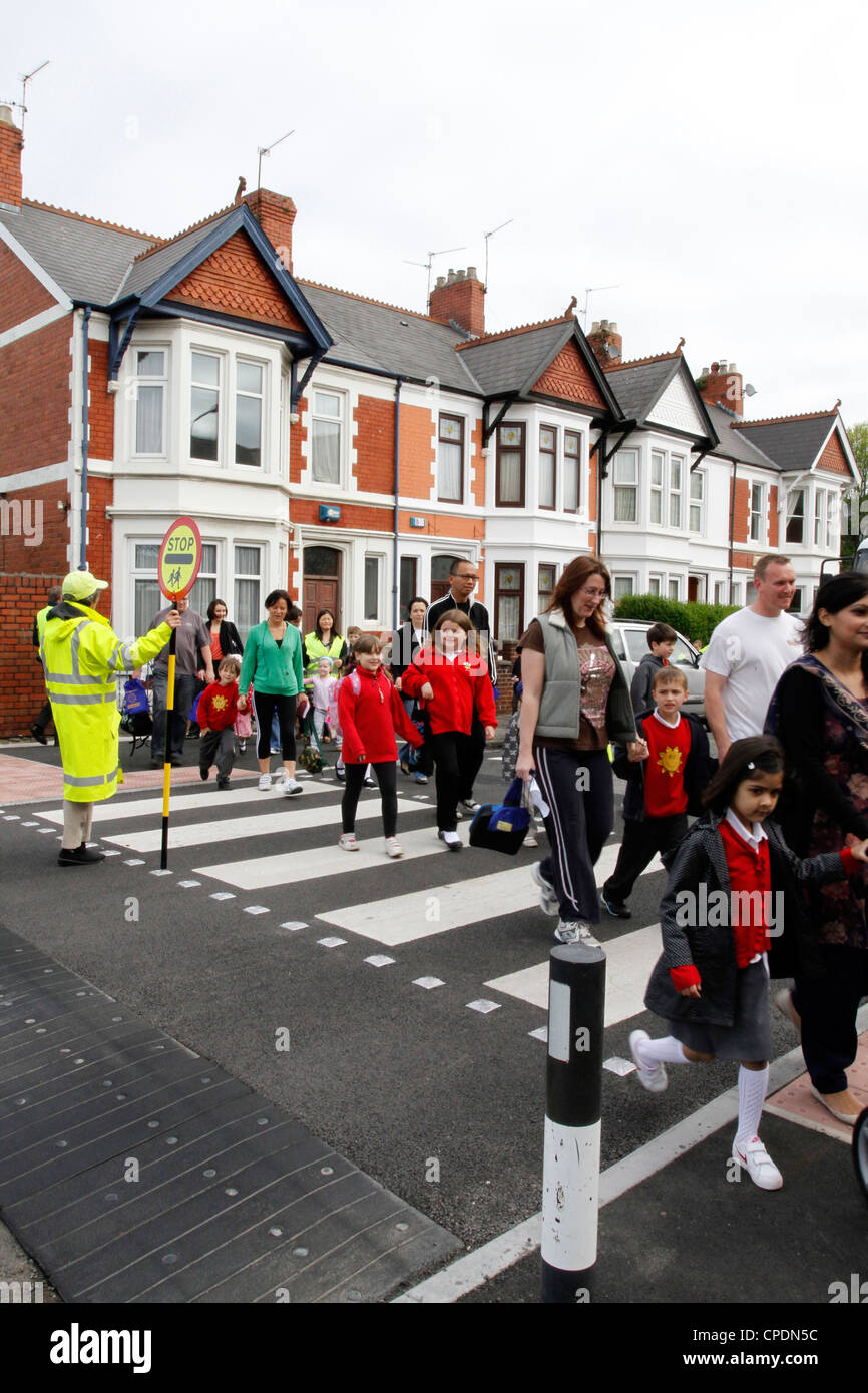 walking bus on the way to school Stock Photo - Alamy