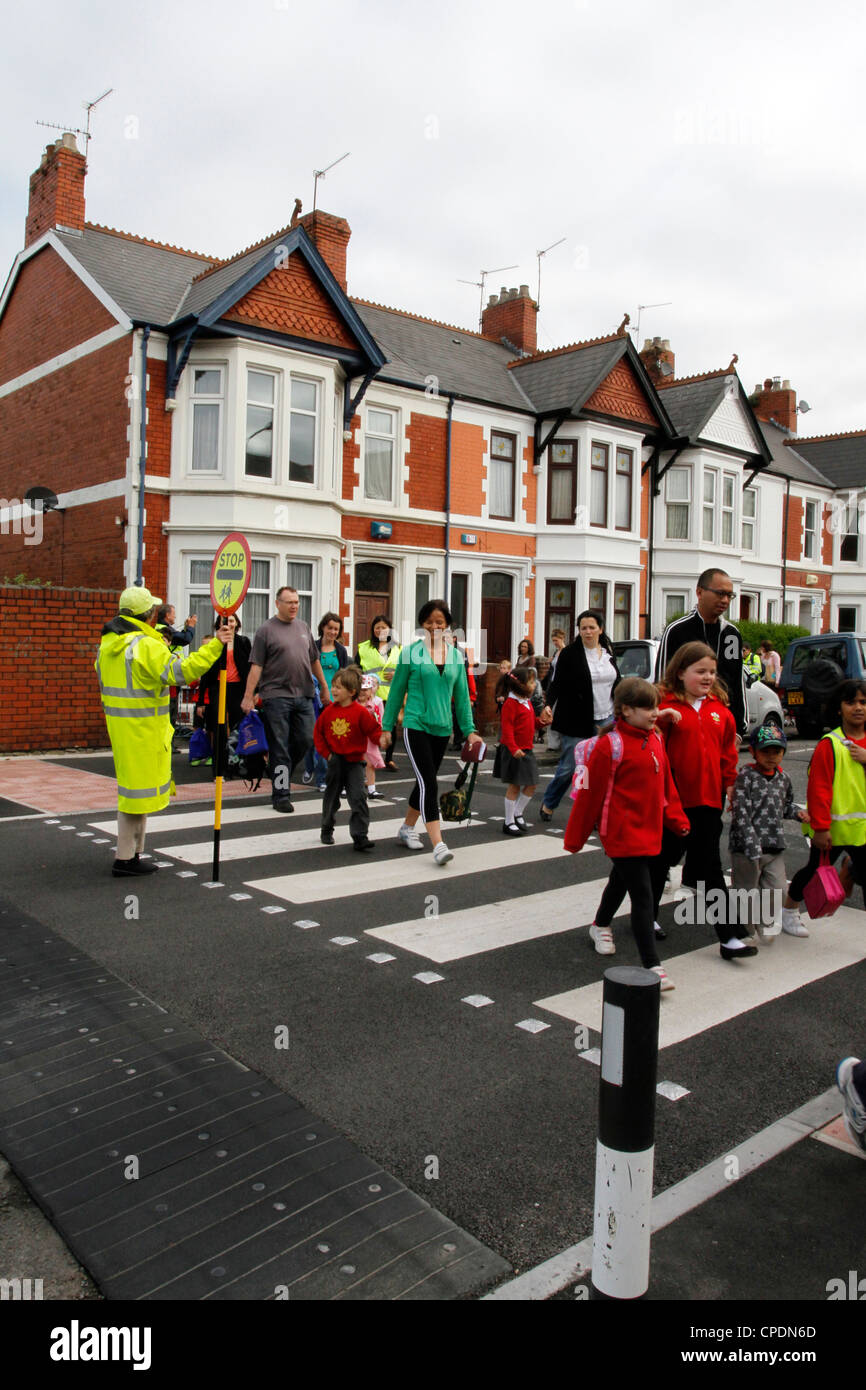 walking bus on the way to school Stock Photo - Alamy