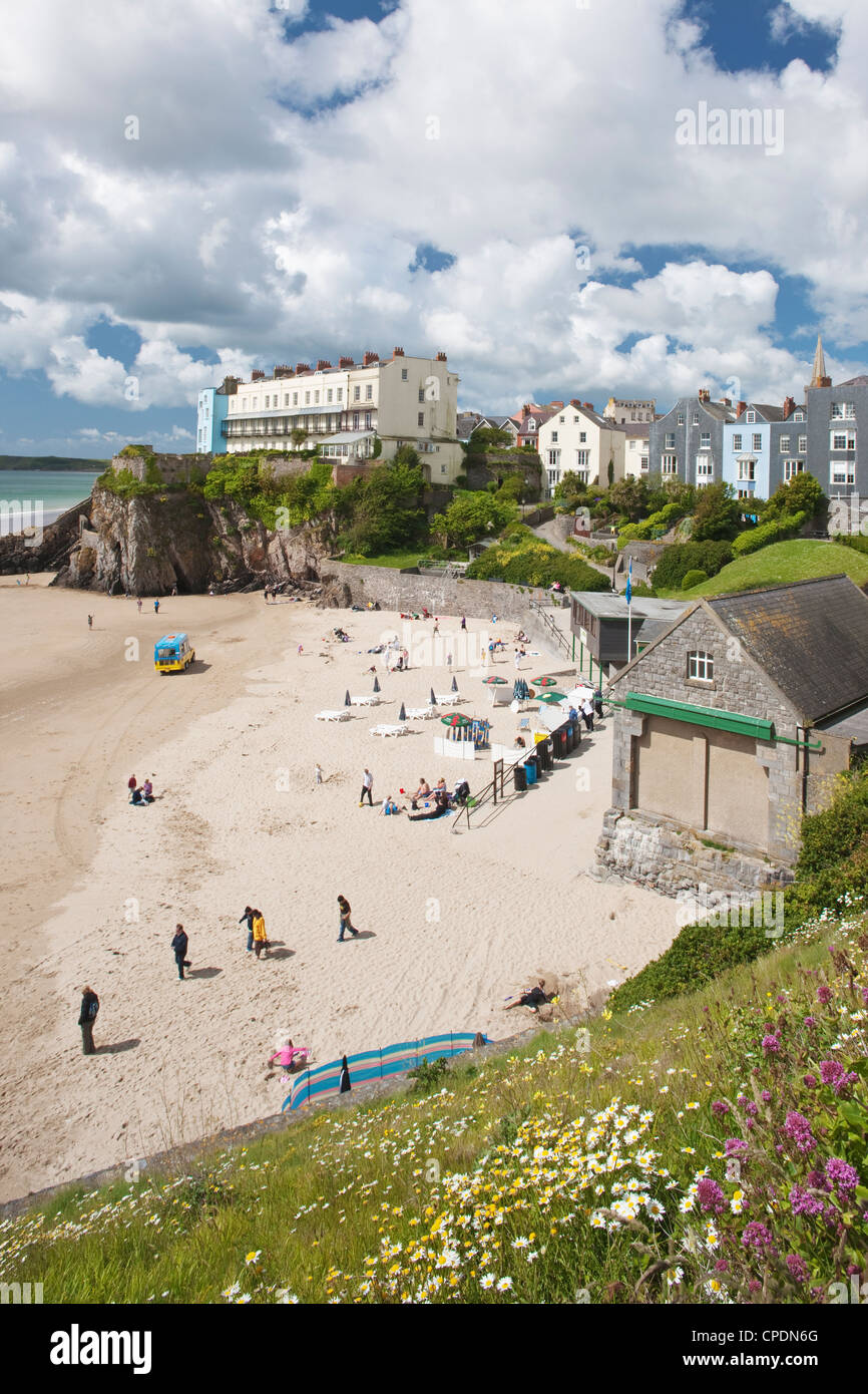 South Beach, Tenby, Pembrokeshire, Wales, United Kingdom, Europe Stock ...