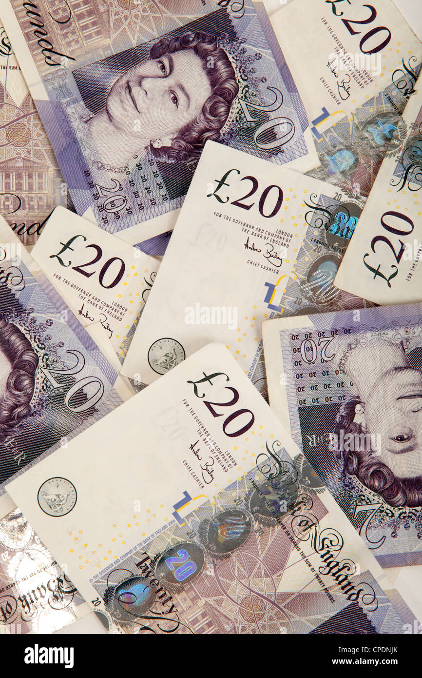Two twenty pound note cut out hi-res stock photography and images - Alamy