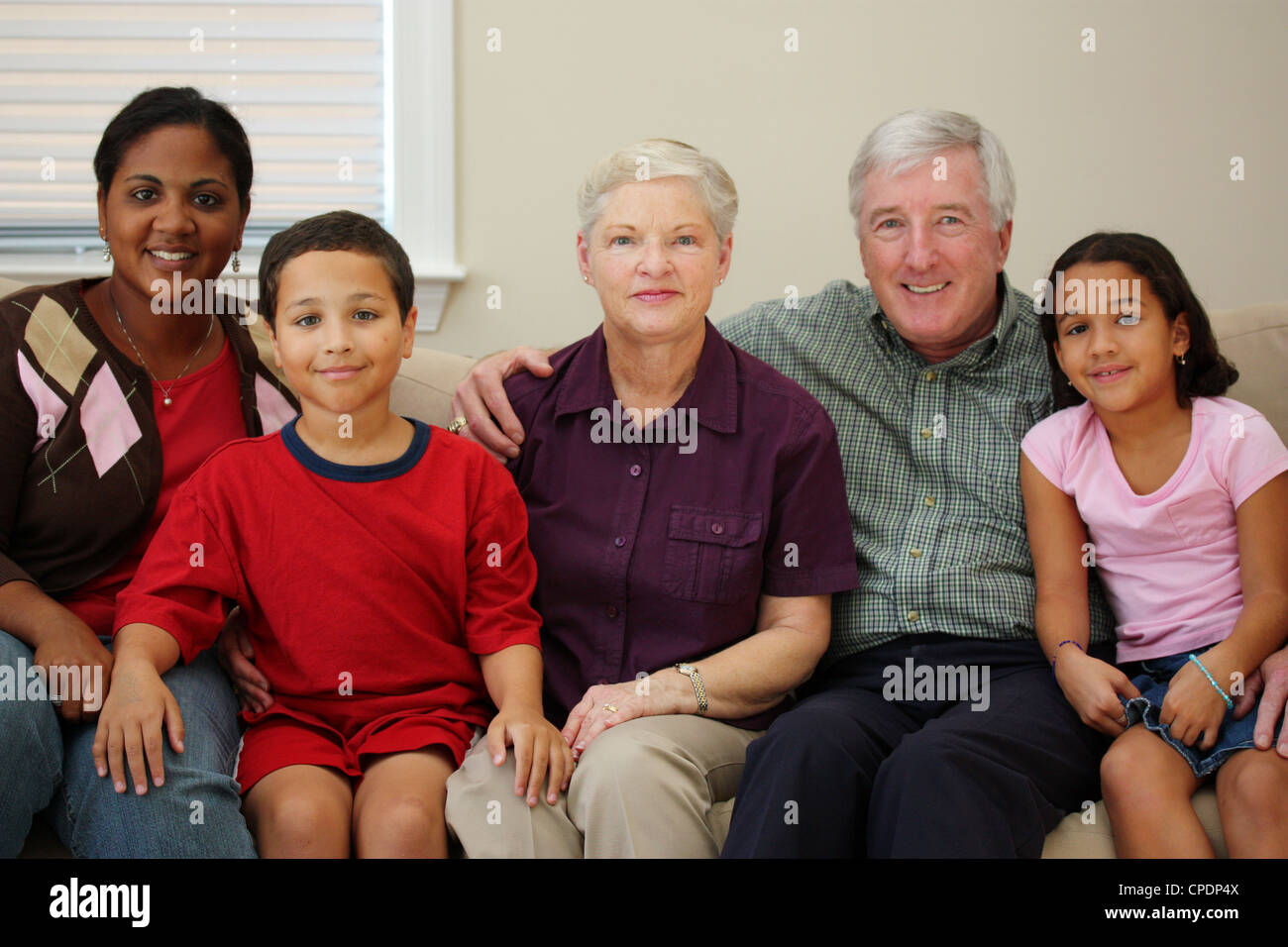 Happy mature mother active kids hi-res stock photography and images - Alamy