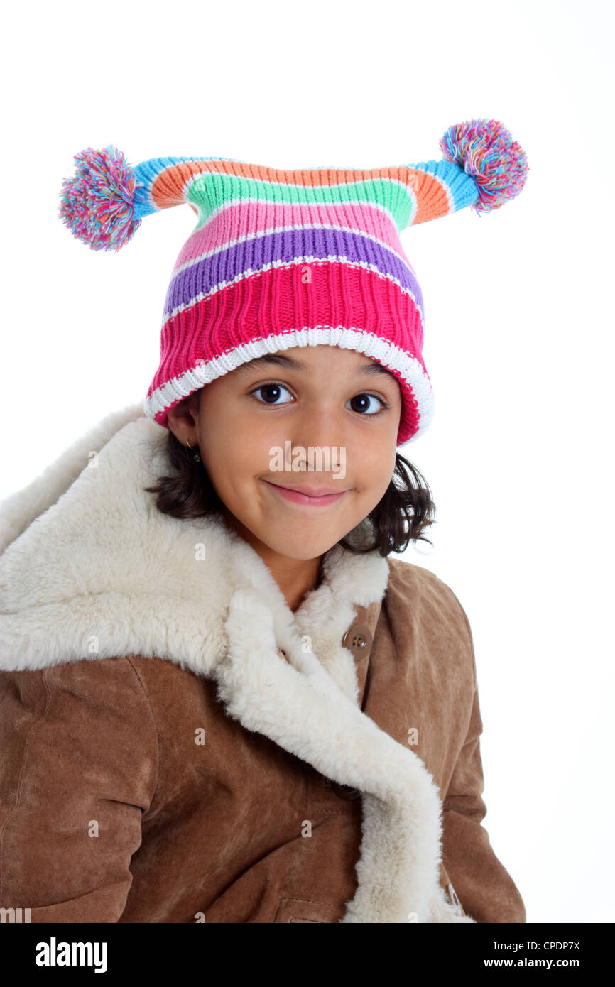 Young Girl Posing Against A White Background Stock Photo - Alamy