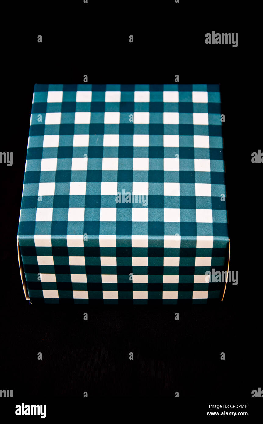 Green and white table paper box Stock Photo - Alamy