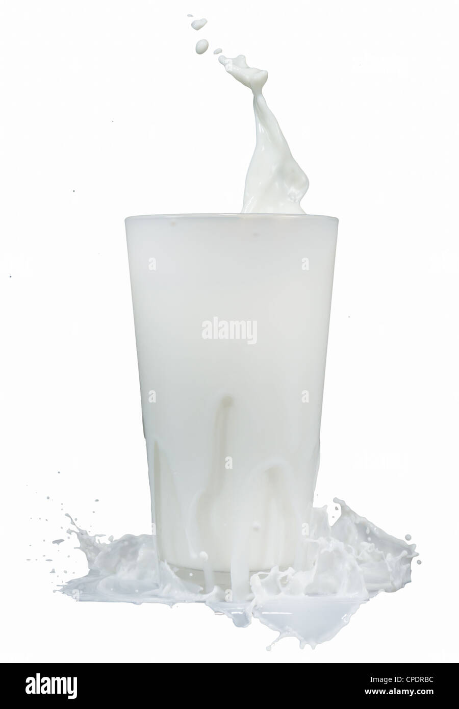 Pouring glass milk from glass Cut Out Stock Images & Pictures - Alamy