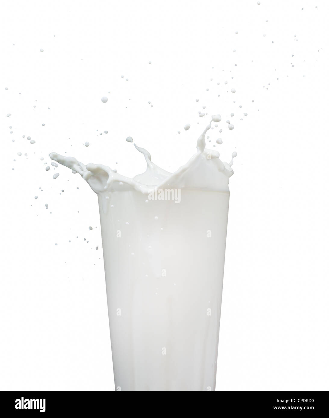 milk splashing from the glass Stock Photo - Alamy