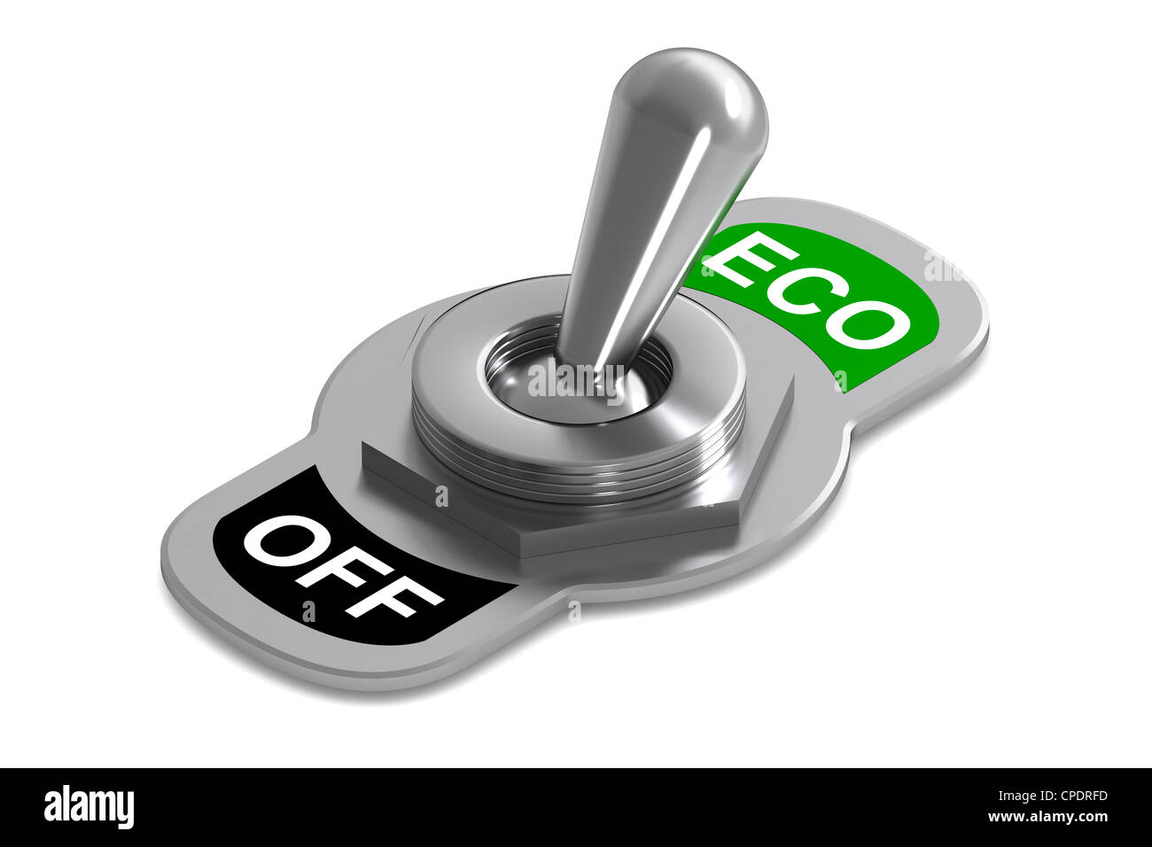 A Colourful 3d rendered Eco Switch Concept Illustration Stock Photo - Alamy