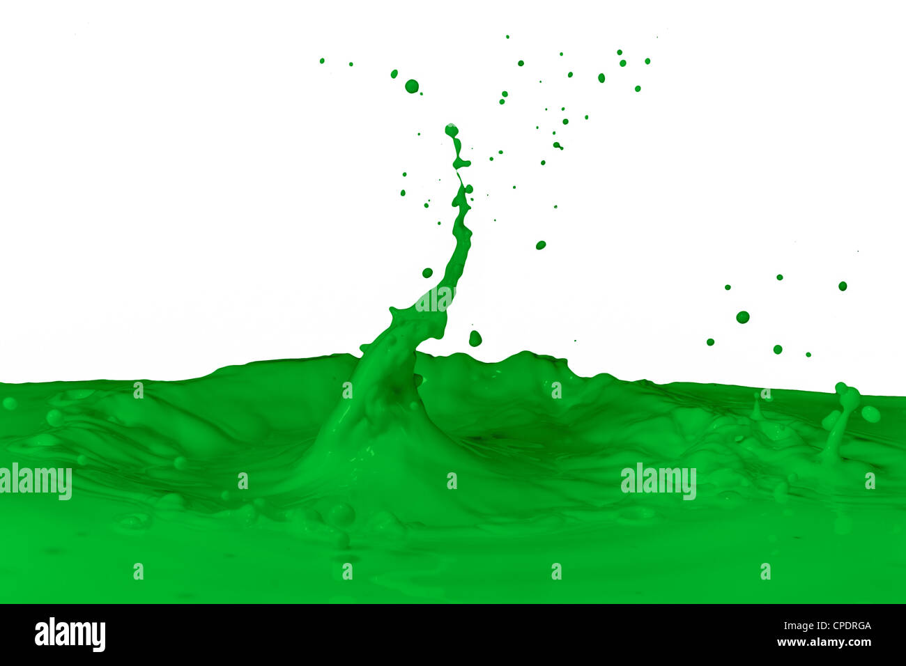 green paint splashing on white Stock Photo - Alamy