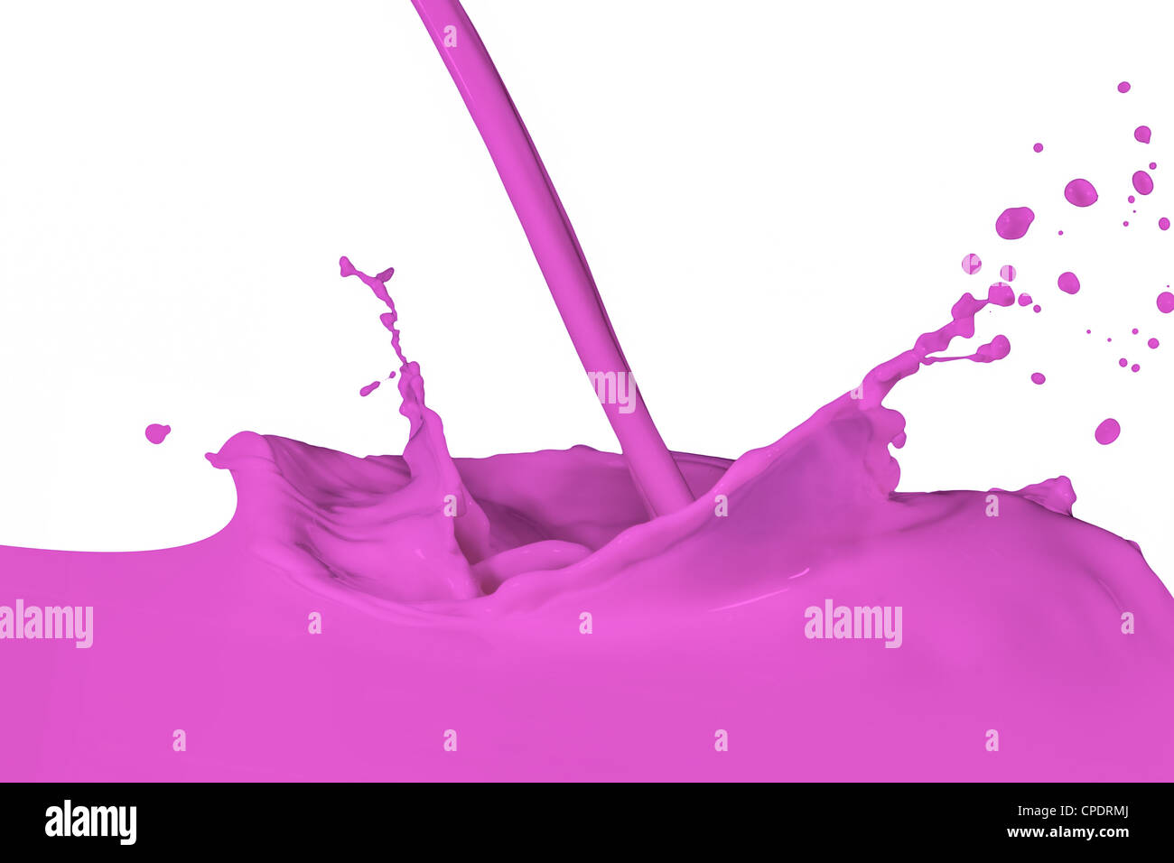 pink paint splashing on white Stock Photo - Alamy